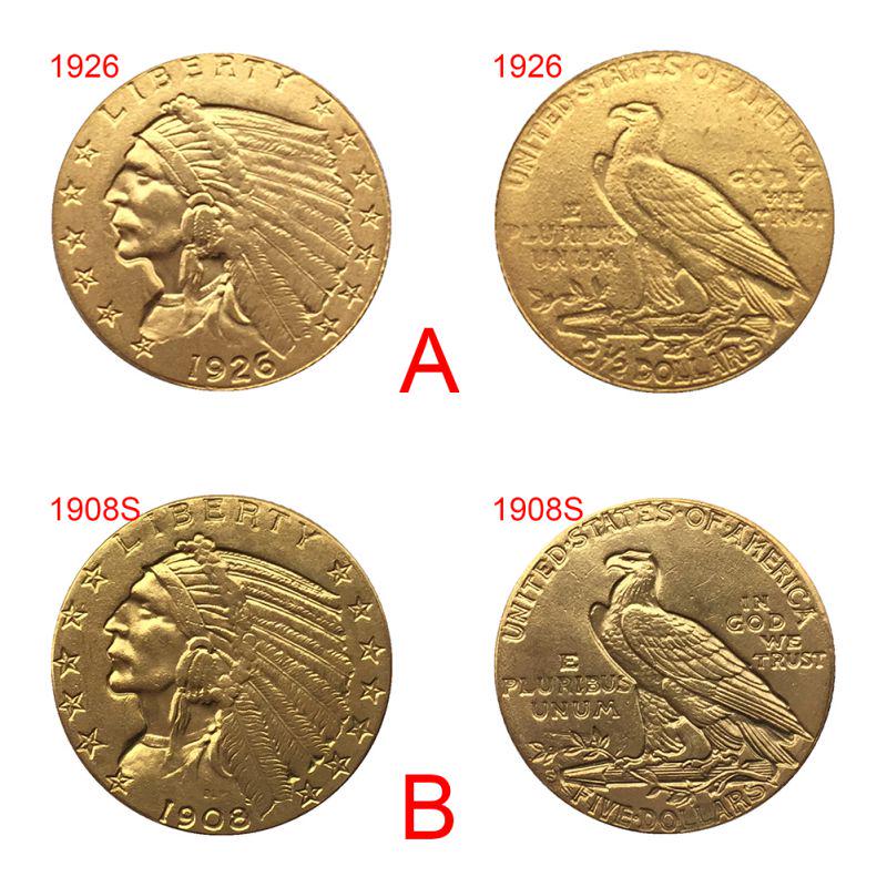 Buy 1908/1926 Antique US Commemorative Old Coin Gold Plated Collectible ...
