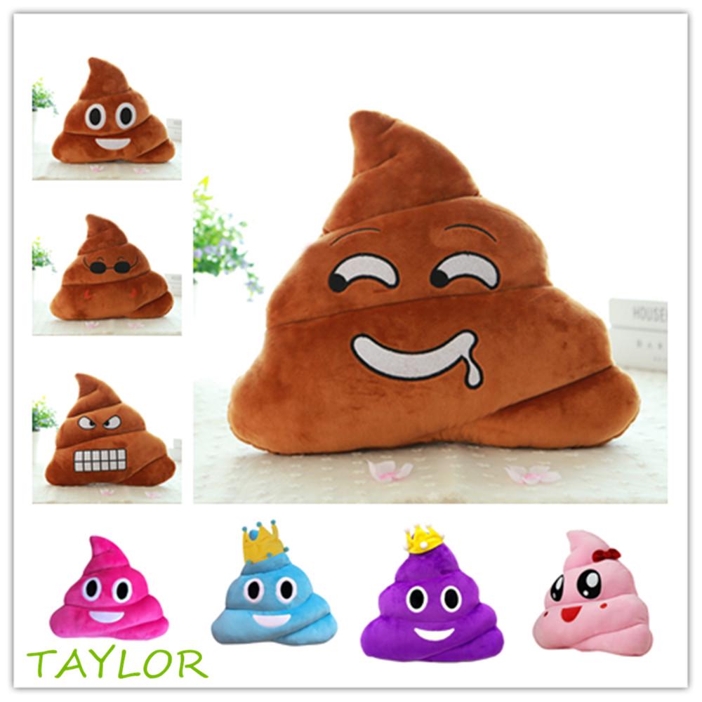 Buy Bared Teeth Emoji Emoticon Cushion Poo Shape Pillow Doll Kids Adult ...