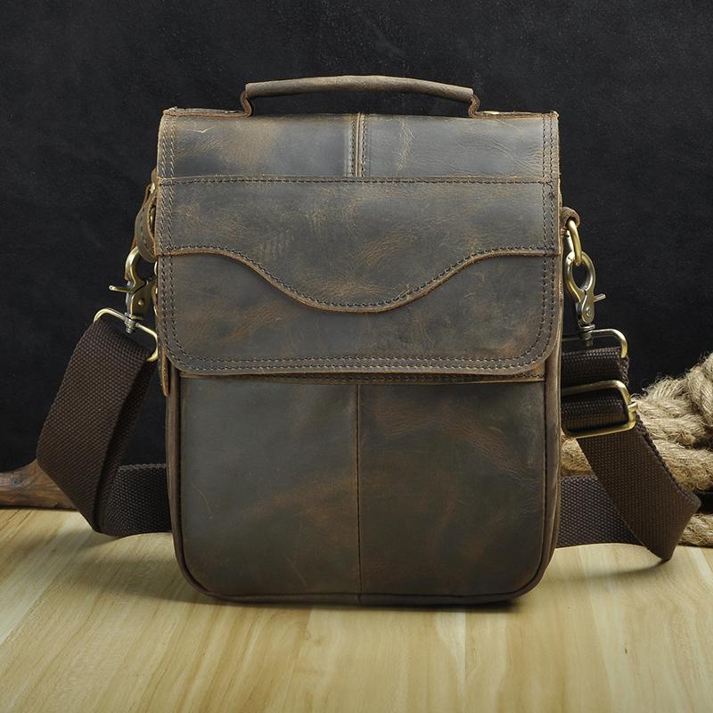 Buy Original Leather Male Casual Design School Shoulder Messenger ...