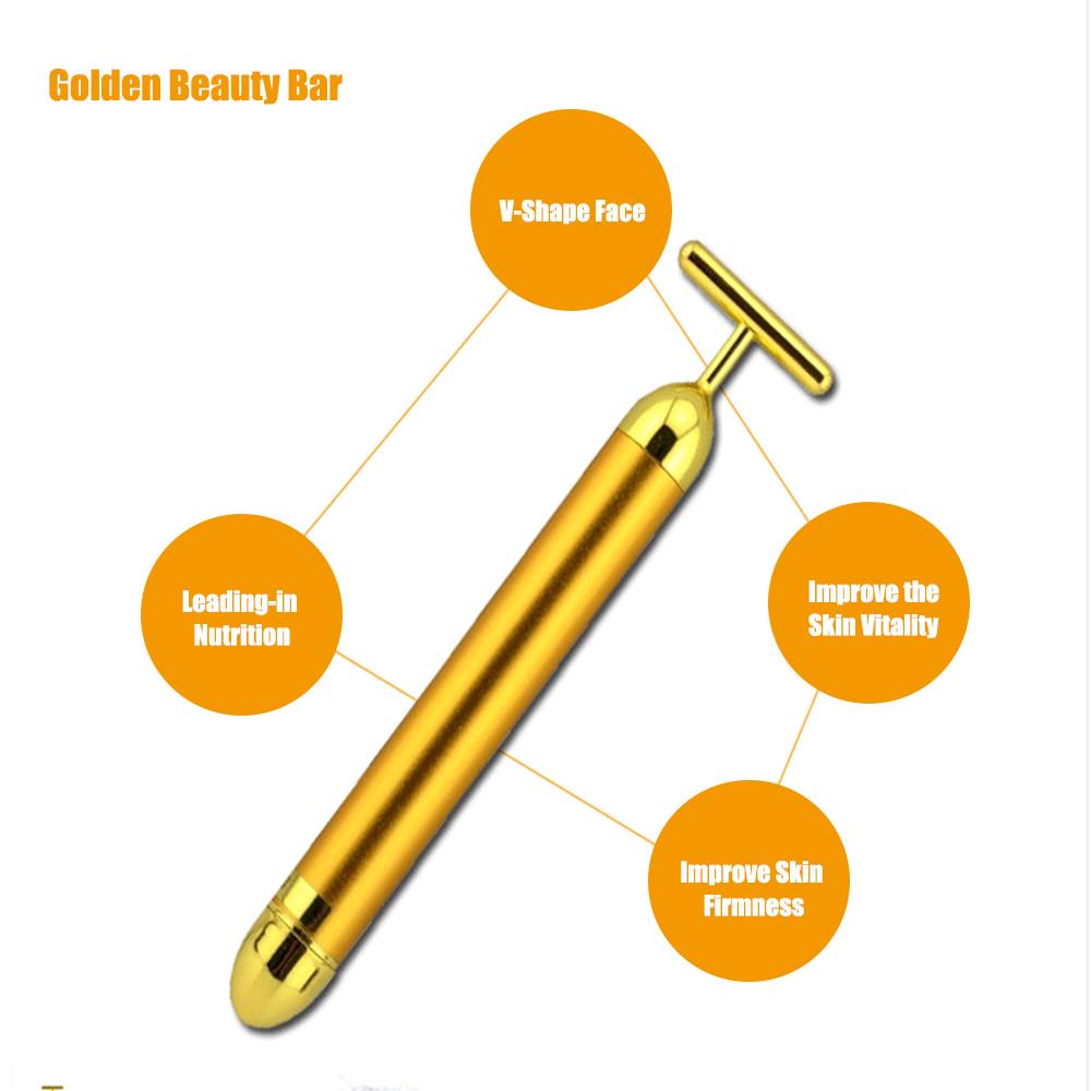 Buy HBKS Women 24K Golden Massage Bar Fashion Anti Wrinkles Face ...