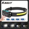 Buy Kdulit Led Inductive Headlamp Cob Dual Light Source With Flashlight ...