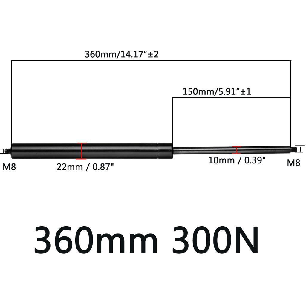 Buy 2pcs 300N 260-860mm Car Gas Strut Bars Gas Spring Hood Support Rod ...
