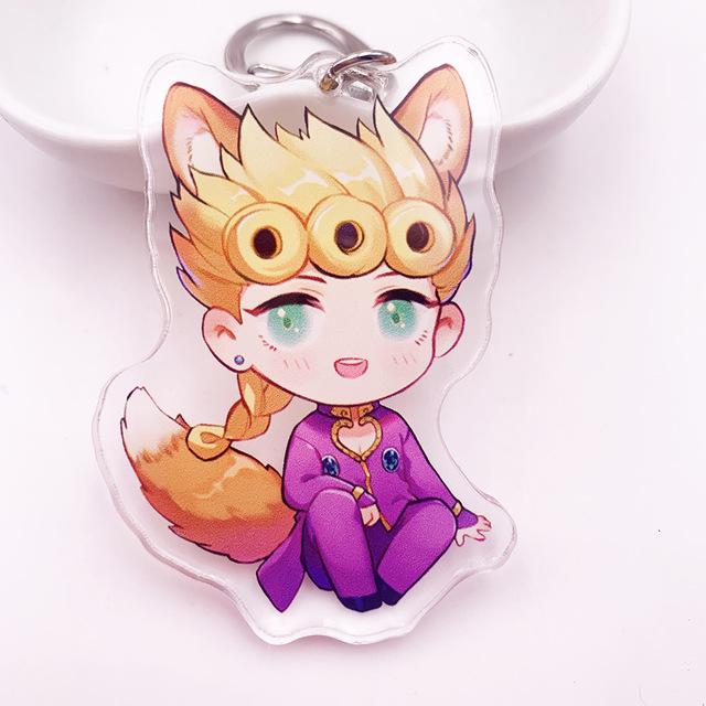 Cartoon Anime Jojos Bizarre Adventure Keychain Acrylic Key Ring Naruto ...
