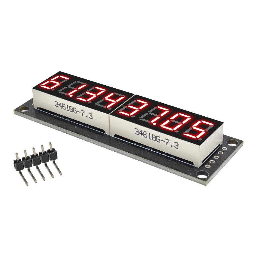 Buy 0.36 Inch 8-Digit LED Display Tube Decimal 7-Segment Red 74HC595 ...