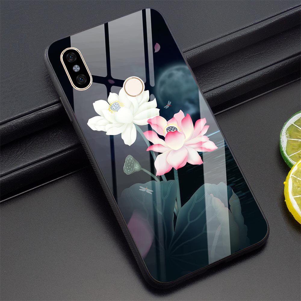 Buy Print Vase Flowers Tempered Glass Phone Case for Xiaomi Redmi Note ...