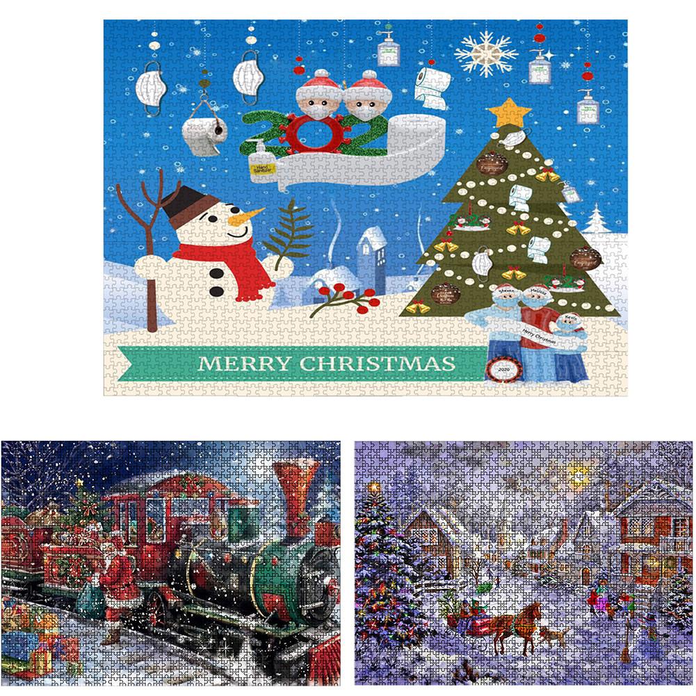 Christmas Puzzle Set Durable Handmade Jigsaw Toy Decoration uygun ...