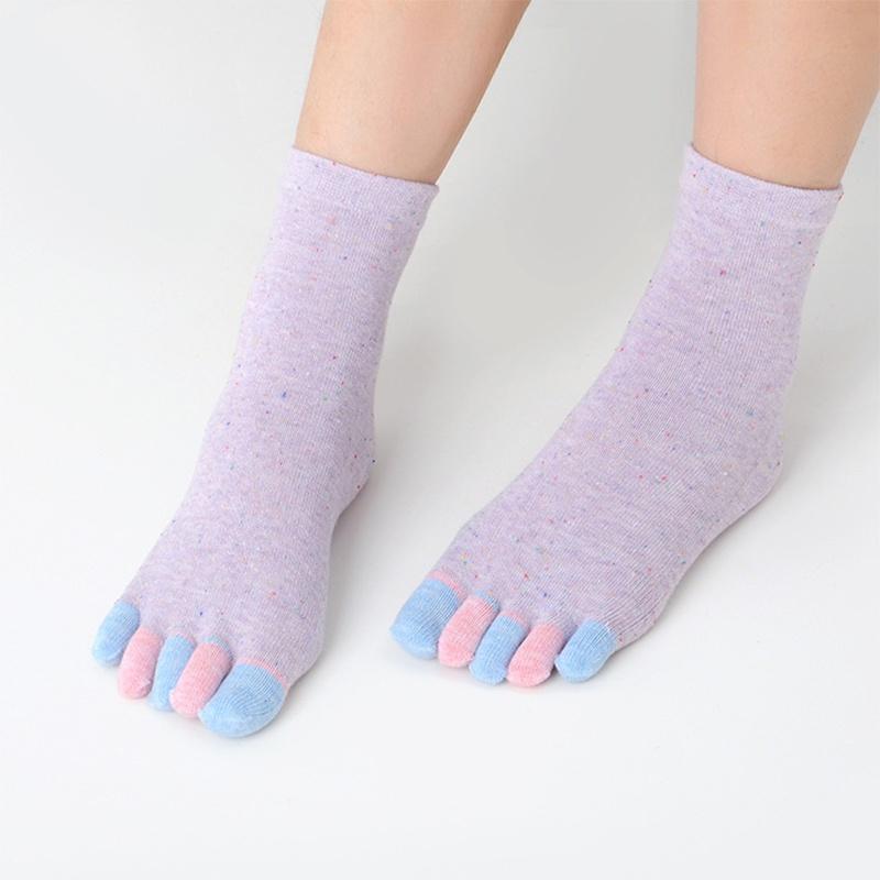 Buy New Split Toe Sweat-absorbent Solid Color Cotton YOGA Five-finger ...