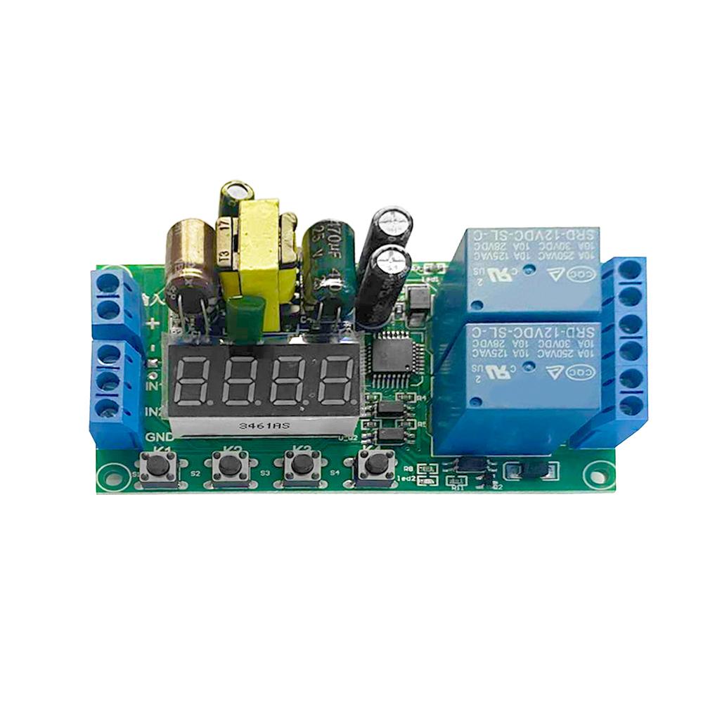 Buy 2 Channel Timer Delay Relay Module AC 220V LED Display 0.01s~999min Adjustable Pulse Trigger ...