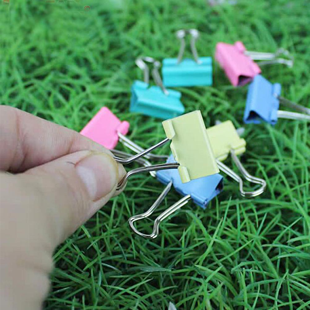 10pcs Colorful Metal Binder Clips Notes Letter Paper Clip Office ...