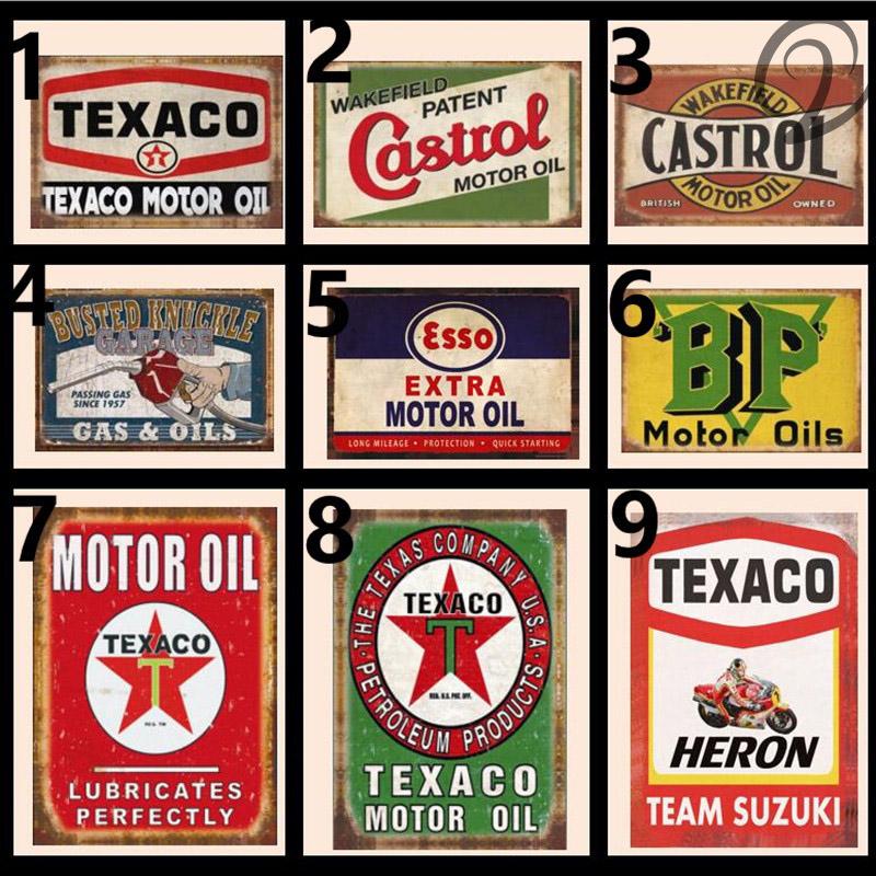 Buy Motor Oils Castrol Texaco Pub Bar Man Cave Home Wall Decor Metal ...