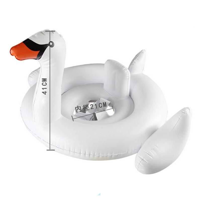 Buy White Swan Inflatable Children's Swim Ring Baby Pool Toys Swimming ...