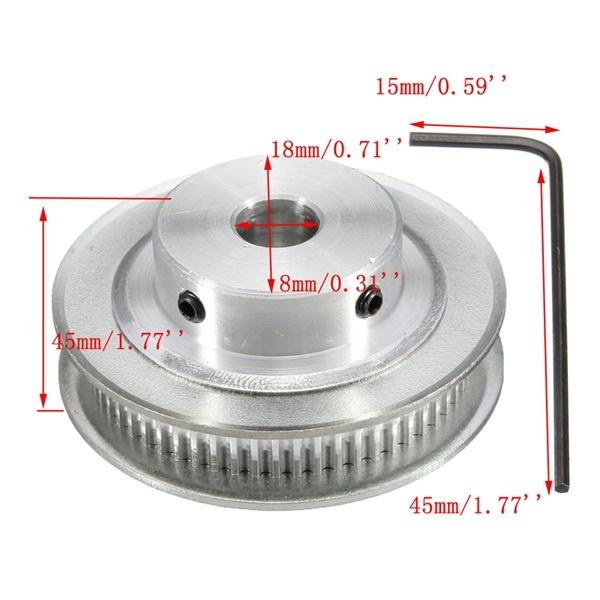 Buy GT2 Timing Belt Pulleys 60 Tooth 60T 8mm Bore for RepRap Prusa ...