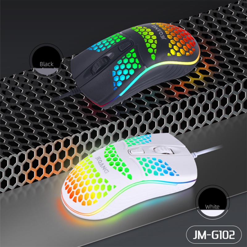 Buy Jieqiang G-102 Wired Mouse 4 Keys Honeycomb Hollowed Lightweight ...