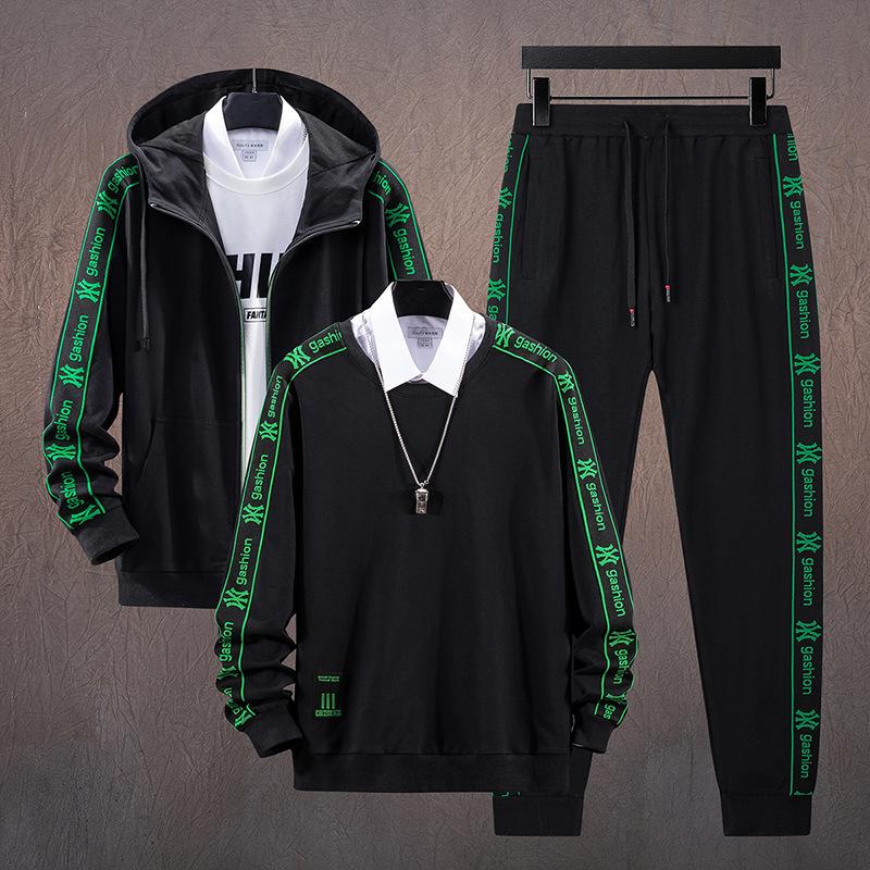 Buy Sports Suit Men 'S Spring And Autumn Three -Piece Plus Size 8xl ...