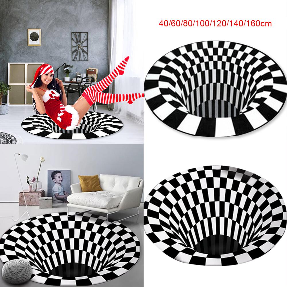 3D Visual Illusion Rug Print Optical Illusion Areas Rug Carpet Floor ...
