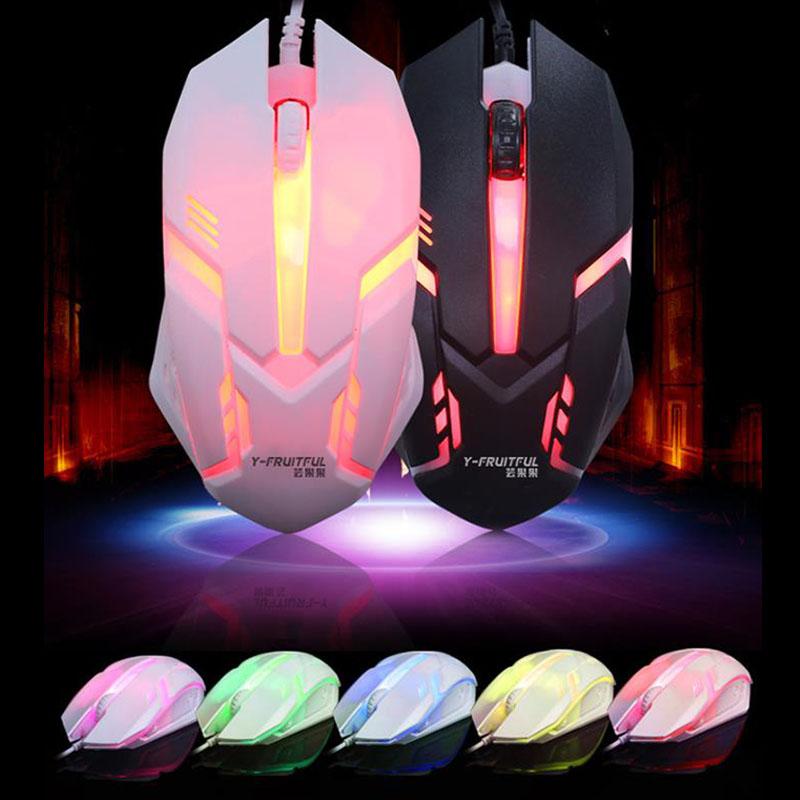 Cool Color-changing Wireless Wired Mouse Luminous Electric Home Gaming ...