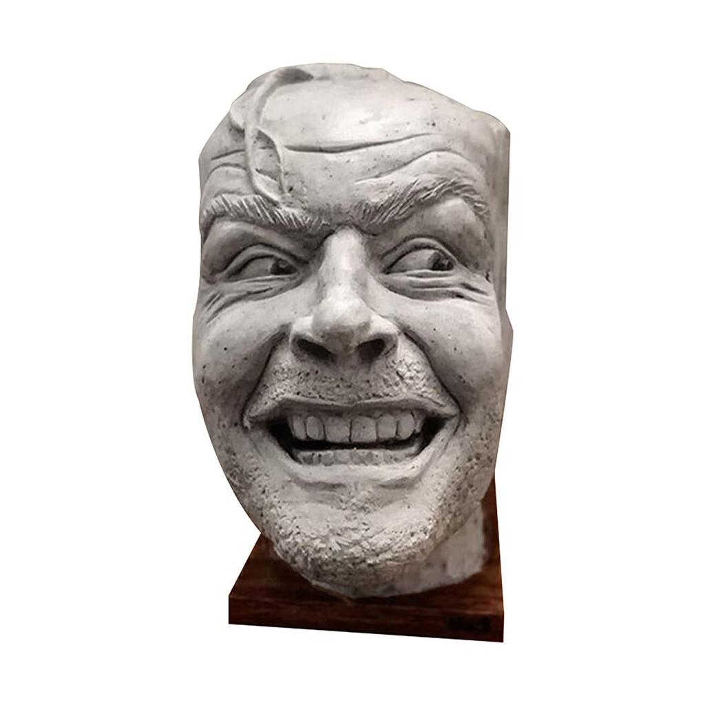 Buy Resin Pendant Human Face Resin Bookends Bookstand Sculpture ...
