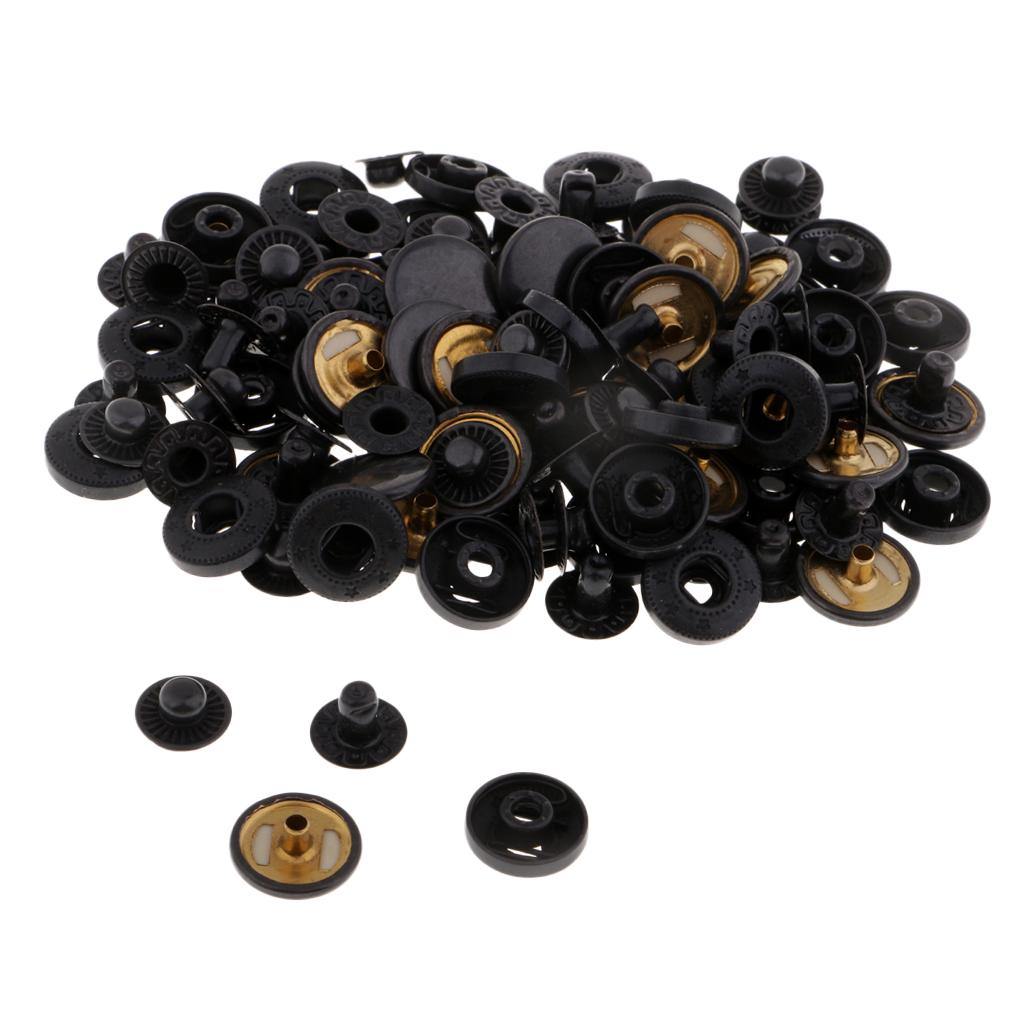 30 Sets Metal Fasteners Snap Rivets Buttons for Leather Crafts Copper ...