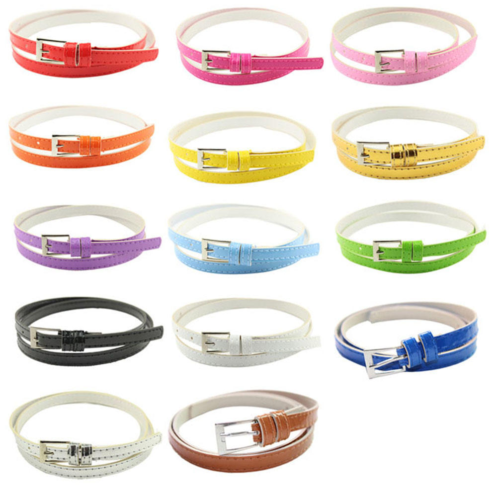 Buy Women Style Fashion Beautiful Useful Candy Color Women Belt Thin ...