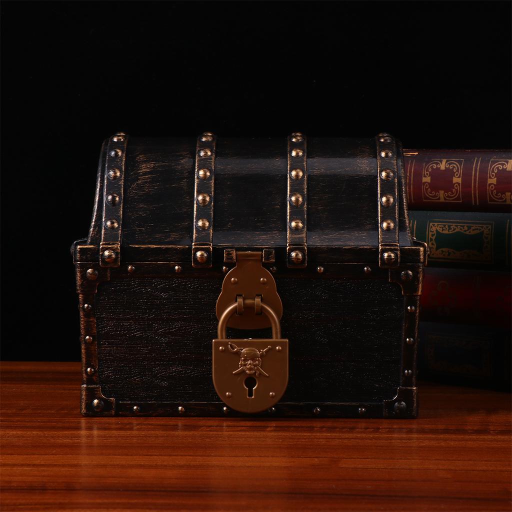 Buy 1 Set Retro Hidding Treasure Chest Toy Plastic Large Pirate Gold ...