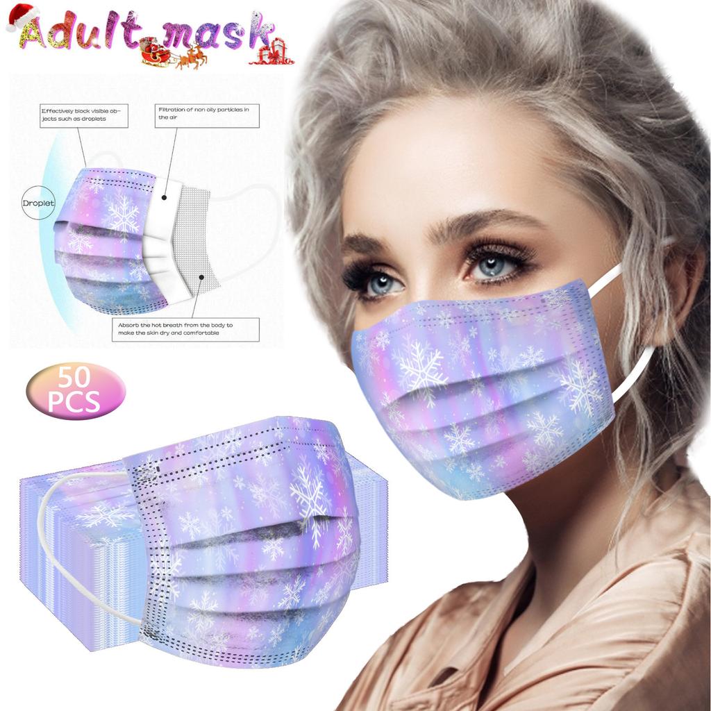 Buy Adult Christmas Mask Disposable Face Mask Industrial 3Ply Ear Loop ...
