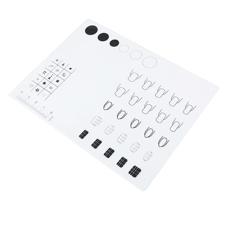 Buy Silicone Acrylic Nail Practice Sheet Training Mat Salon Manicure ...