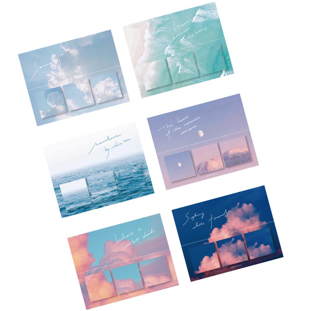 Buy 360pcs Sticky Notes Mountain Lake Pattern Writing Notes Tearable ...