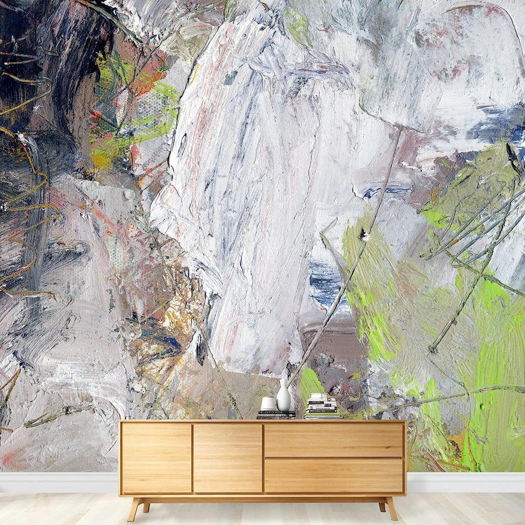 Buy Abstract Multicolor Wall Mural Oil Painting Texture Removable Wall ...