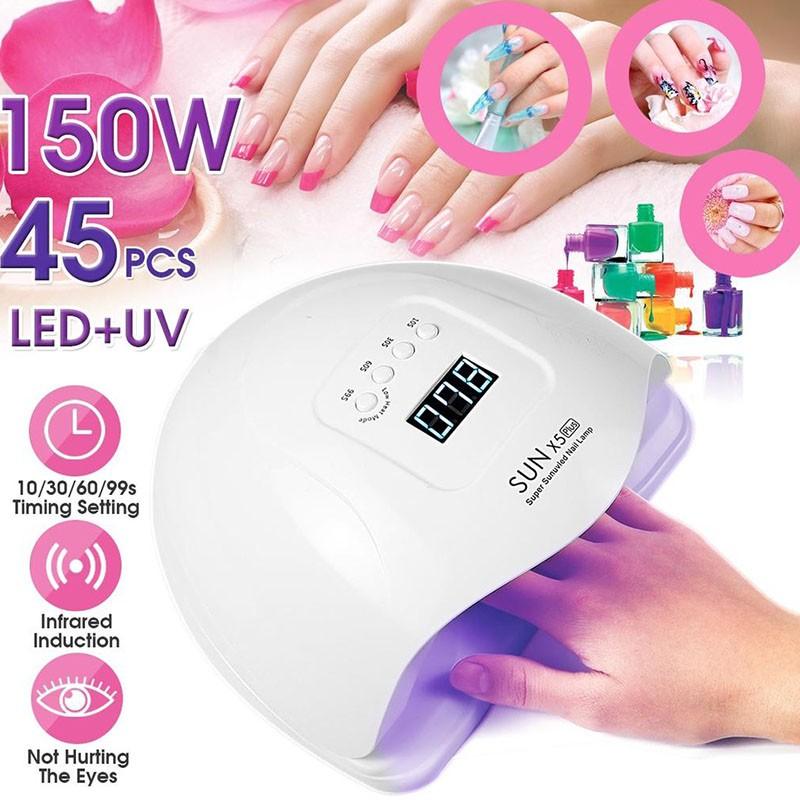 Buy SUNX5 MAX 150W 45 Led Nail Lamp UV Light-Curing Lamp Phototherapy ...