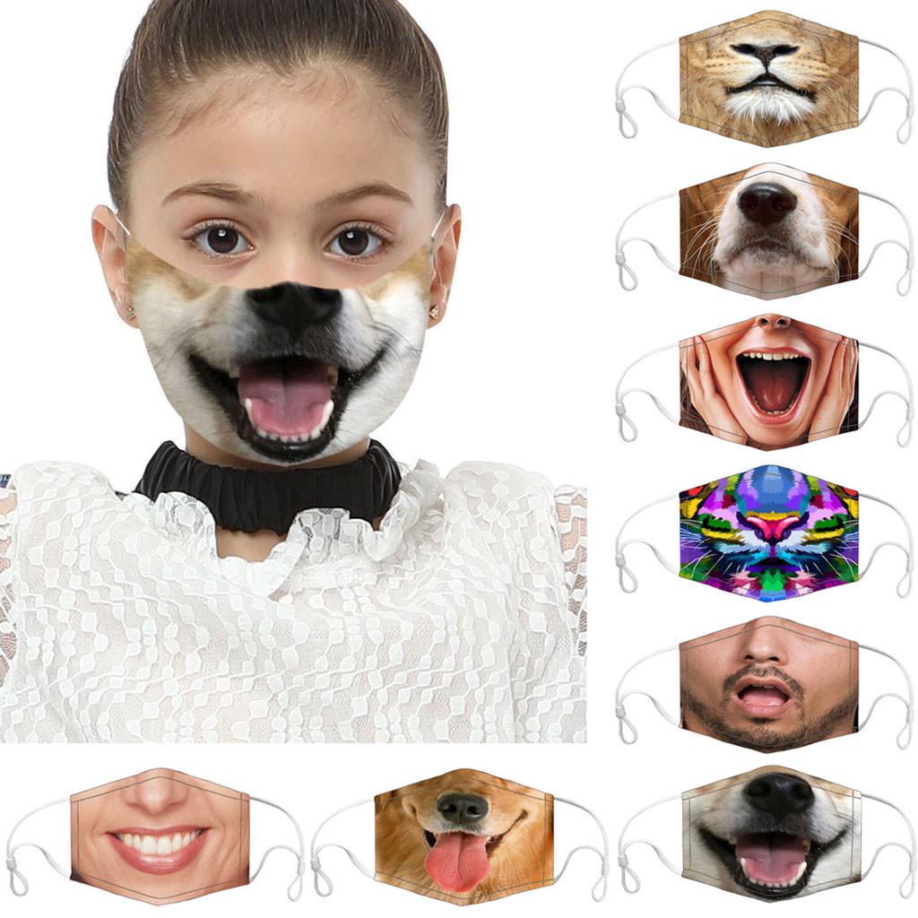 Buy Children Dustproof Foggy Haze PM2.5 Mask With 2PC Mask Gasket Face ...