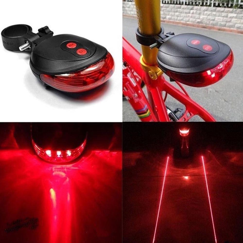 Buy 2 Laser+ 5 LED Flashing Lamp Light Rear Cycling Bicycle Bike Tail ...