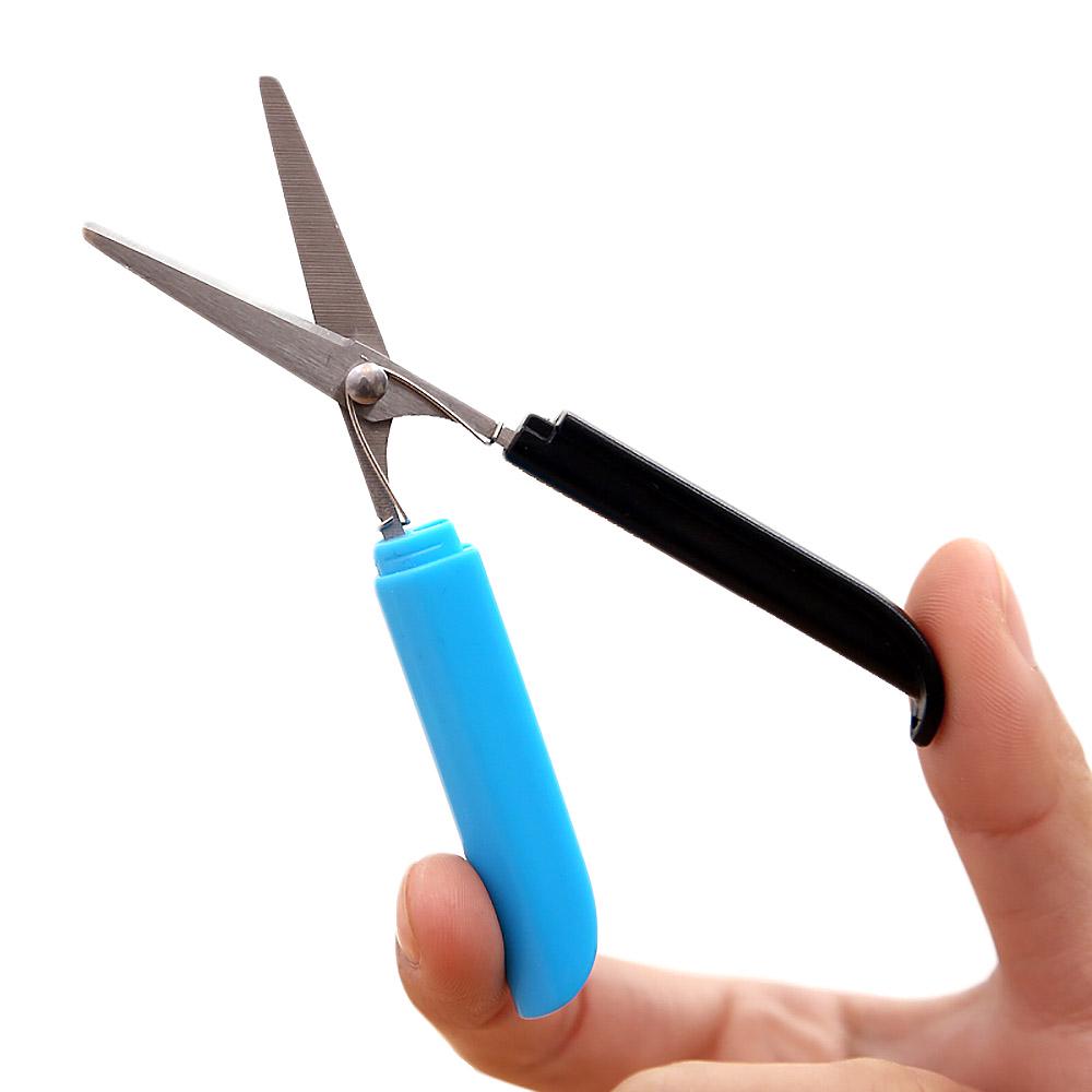 Buy Portable Pen Style Metal Mini Scissors Plastic Handle Household ...