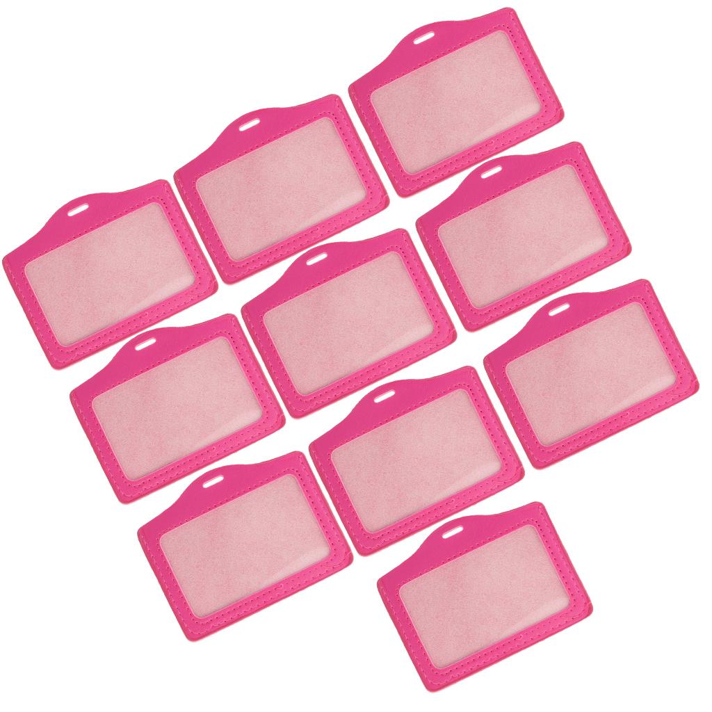 10 Pieces Credit Card Bus Pass ID Badge Holder Protector Pink uygun ...