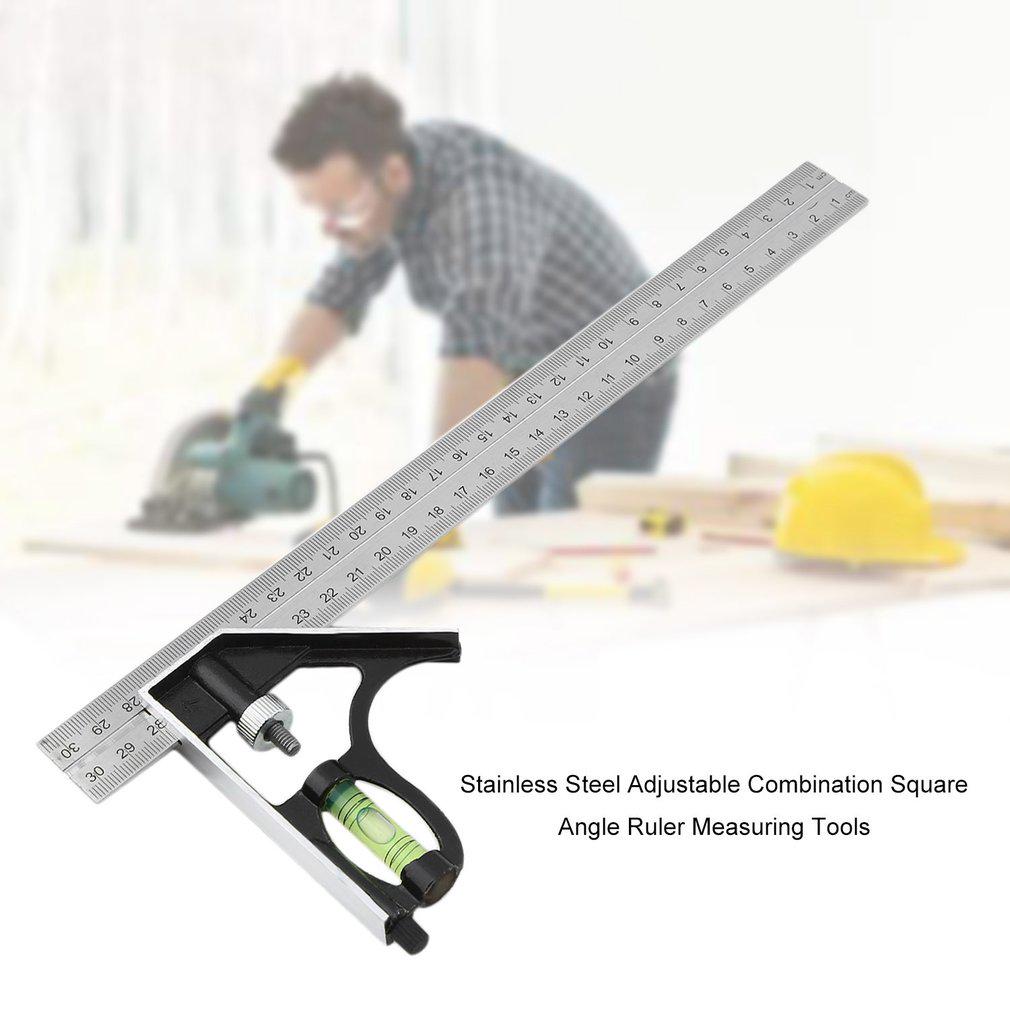 Buy Stainless Steel Adjustable Combination Square Angle Ruler Measuring ...