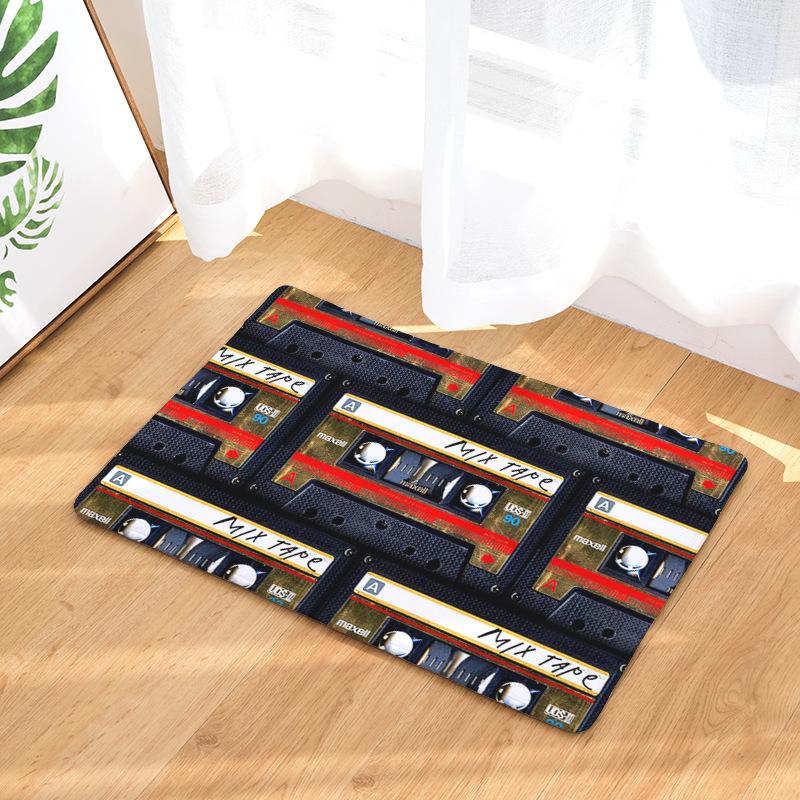 Buy Welcome Floor Mats Video Music Retro Printed Bathroom Kitchen ...