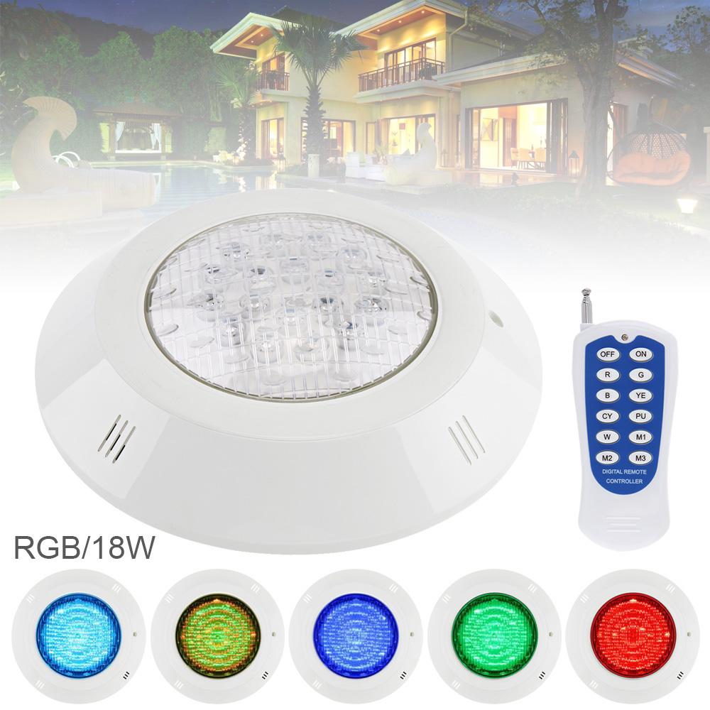 Buy 18 LED 12V 18W RGB 3000K Remote Control Wall-mounted Waterproof ...