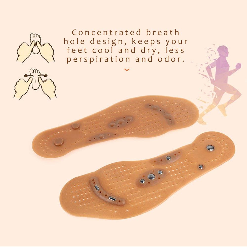 Brown Magnetotherapy Insole Equipped with 8 Magnet Massage Inner Sole ...