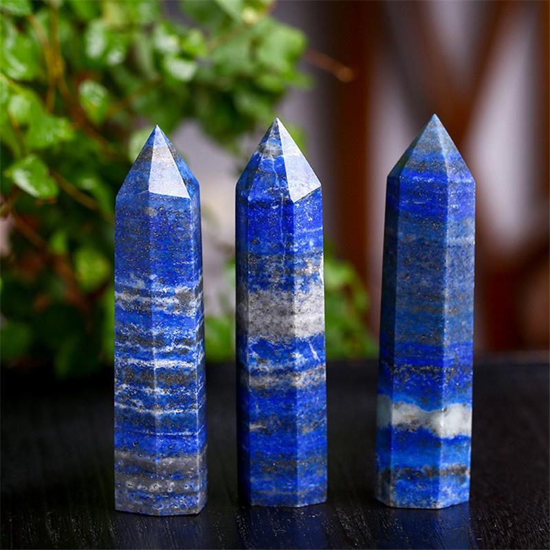 Buy 4-8CM 40 Color Natural Crystal Stone Point Wand Amethyst Opal Lapis Lazuli Fluorite Clear ...