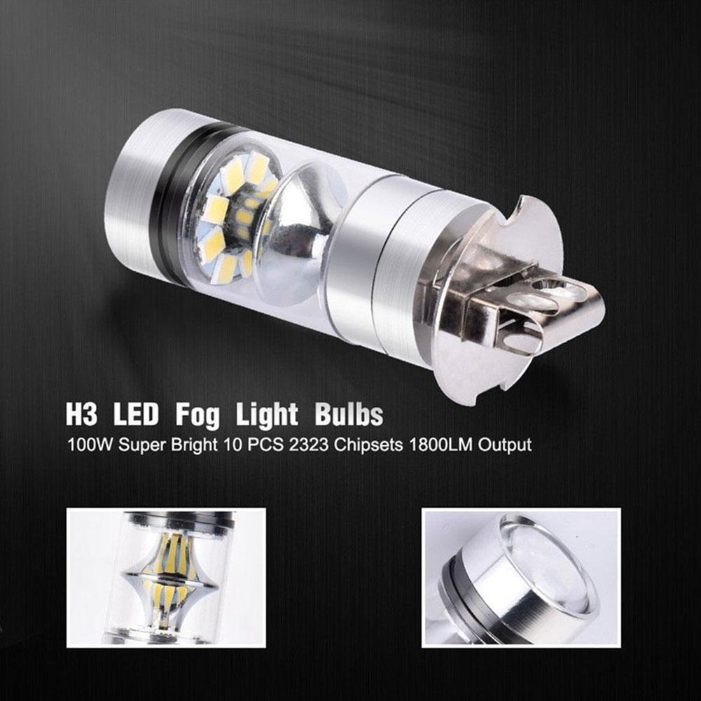 Buy Car Fog Light Led High Power Headlight H1 H3 100W 2835 Daytime Car ...