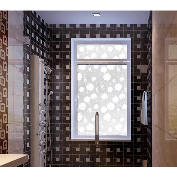 Adhesive Privacy Window Film Strip Dandelion Pattern Window Film Glass ...
