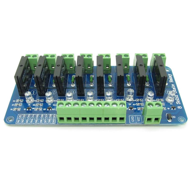 5V 8 Channel Solid State Relay Module Low Level Trigger SSR with Fuse ...