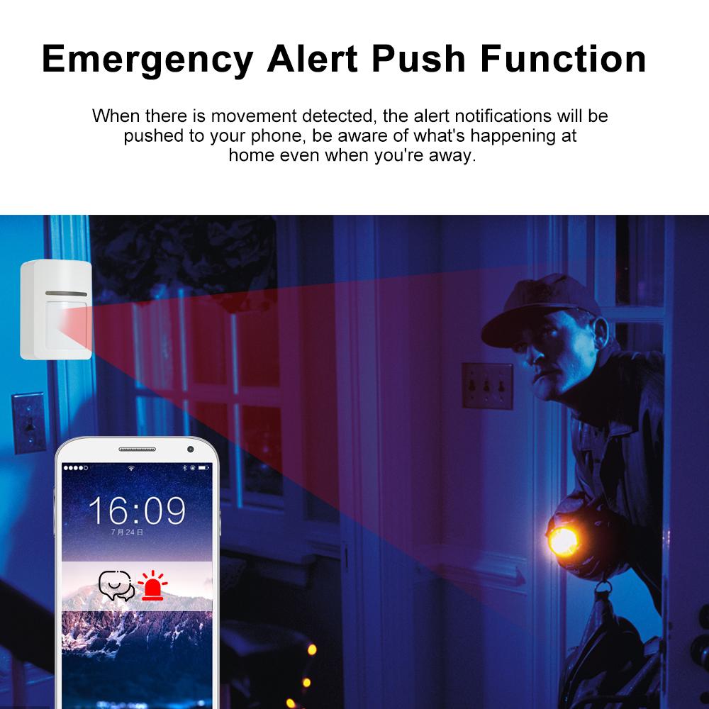 Buy Smart Wifi PIR Sensor Motion Detector Wireless PIR Alarm System for ...