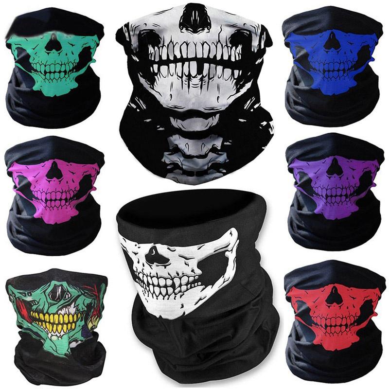 Buy Bicycle Ski Skull Half Face Mask Ghost Scarf Multi Use Neck Warmer ...