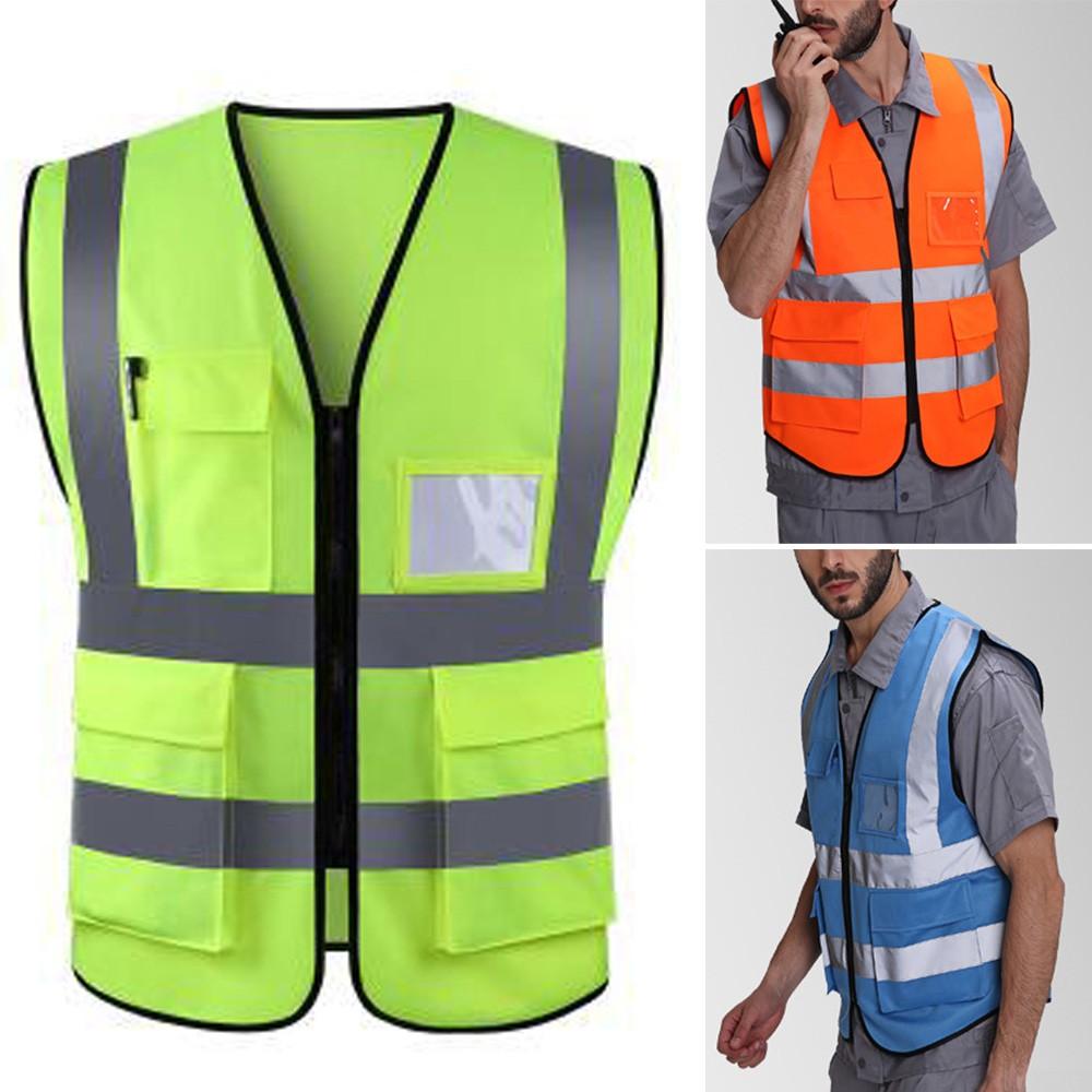 Cheap Mens Hi Vis Viz Safety Vest Waistcoat High Visibility Reflective ...