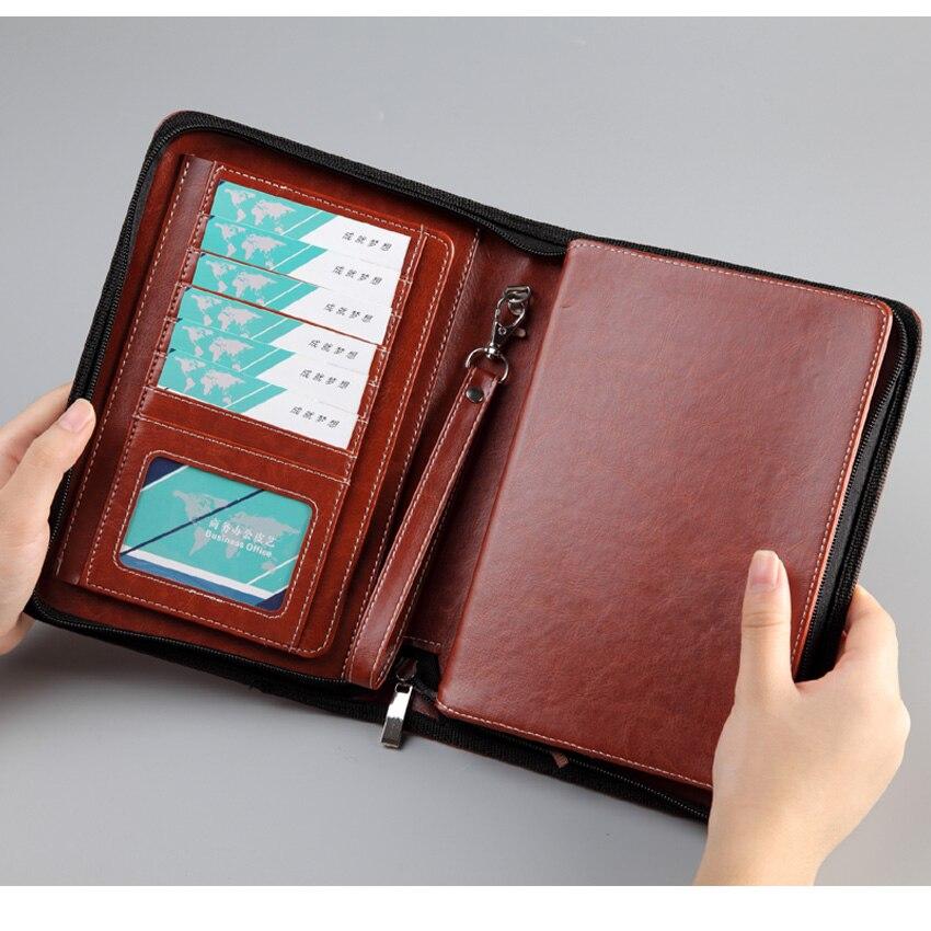 High-level Business Travel Padfolio A5 File Folder with A Zipper ...