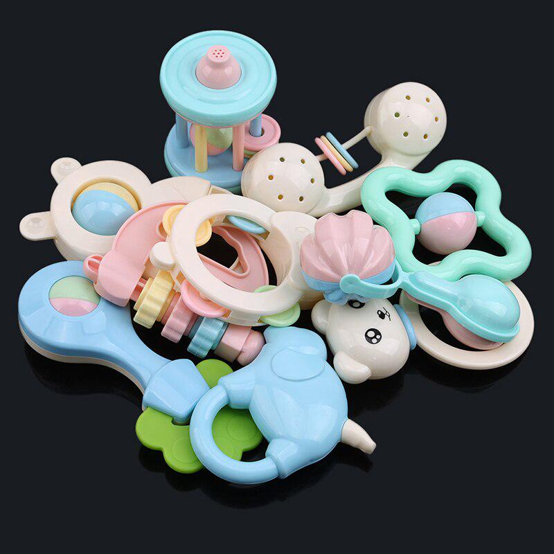Buy Baby Rattles Teether Drum Grab Spin Rattle Musical Early ...