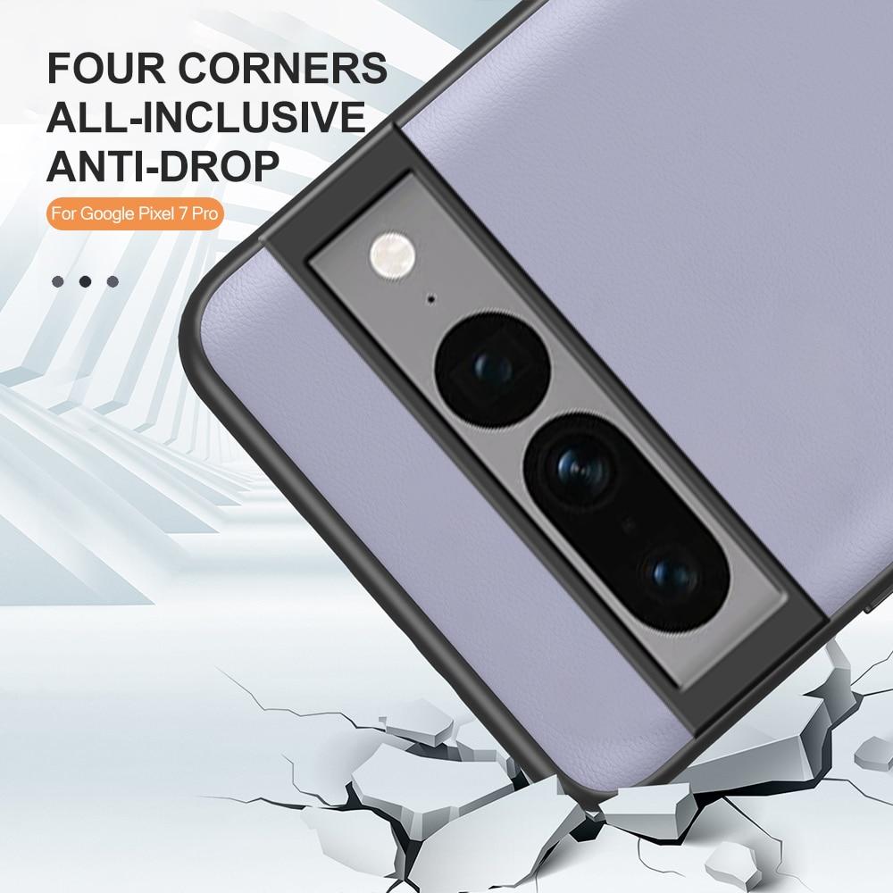Buy For Google Pixel 7 Pro Case Plain Leather Soft Silicone Frame Back ...