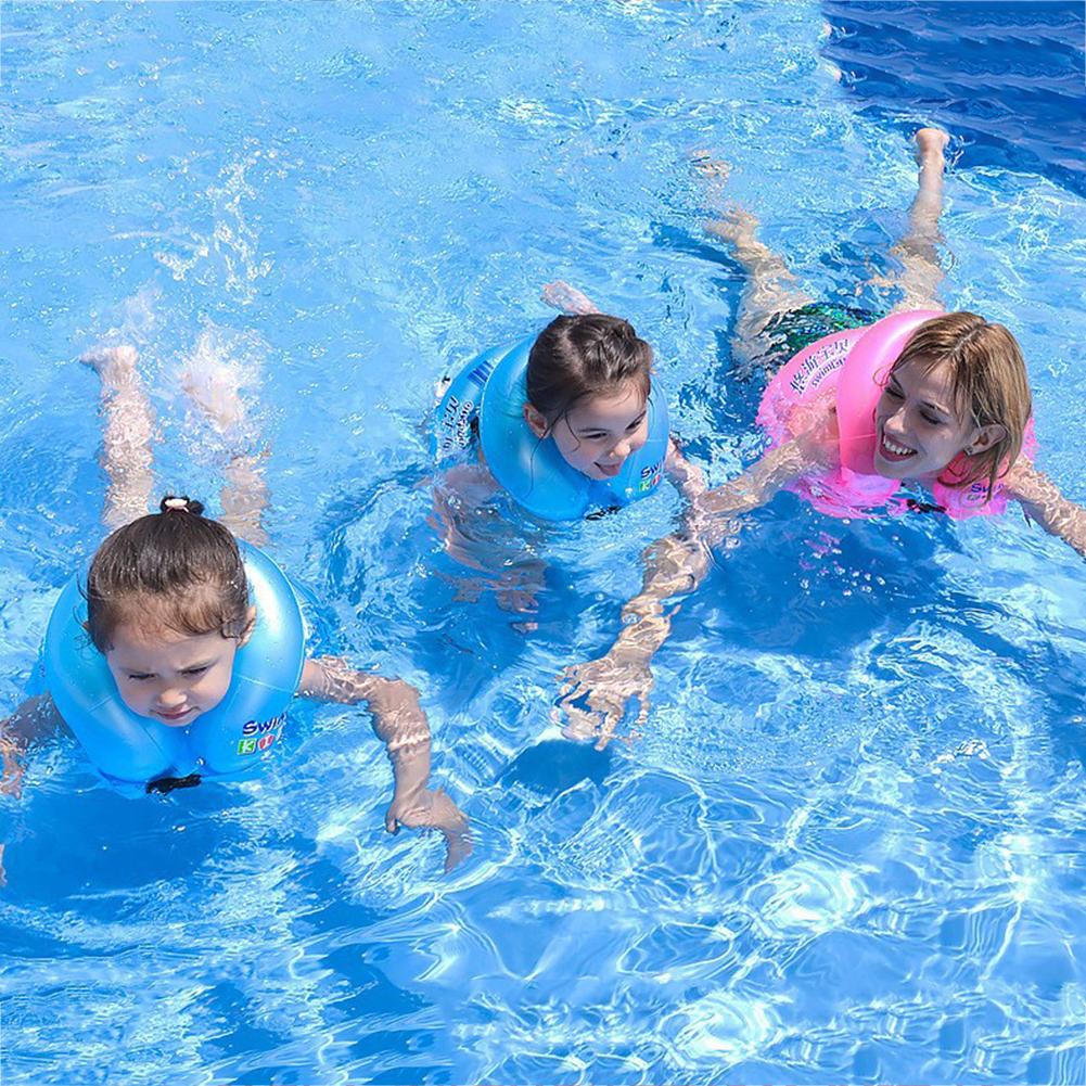 Buy Inflatable Floating Swimming Arm Rings Kids Adults Life Vest (Blue ...