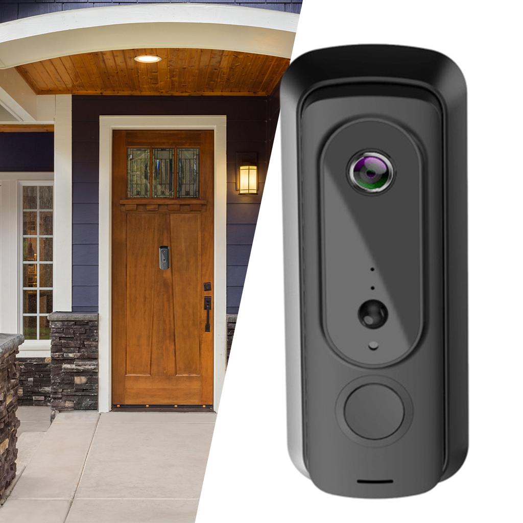 Buy 720P HD Video Doorbell Camera Outdoor Security Two Way Audio Black ...