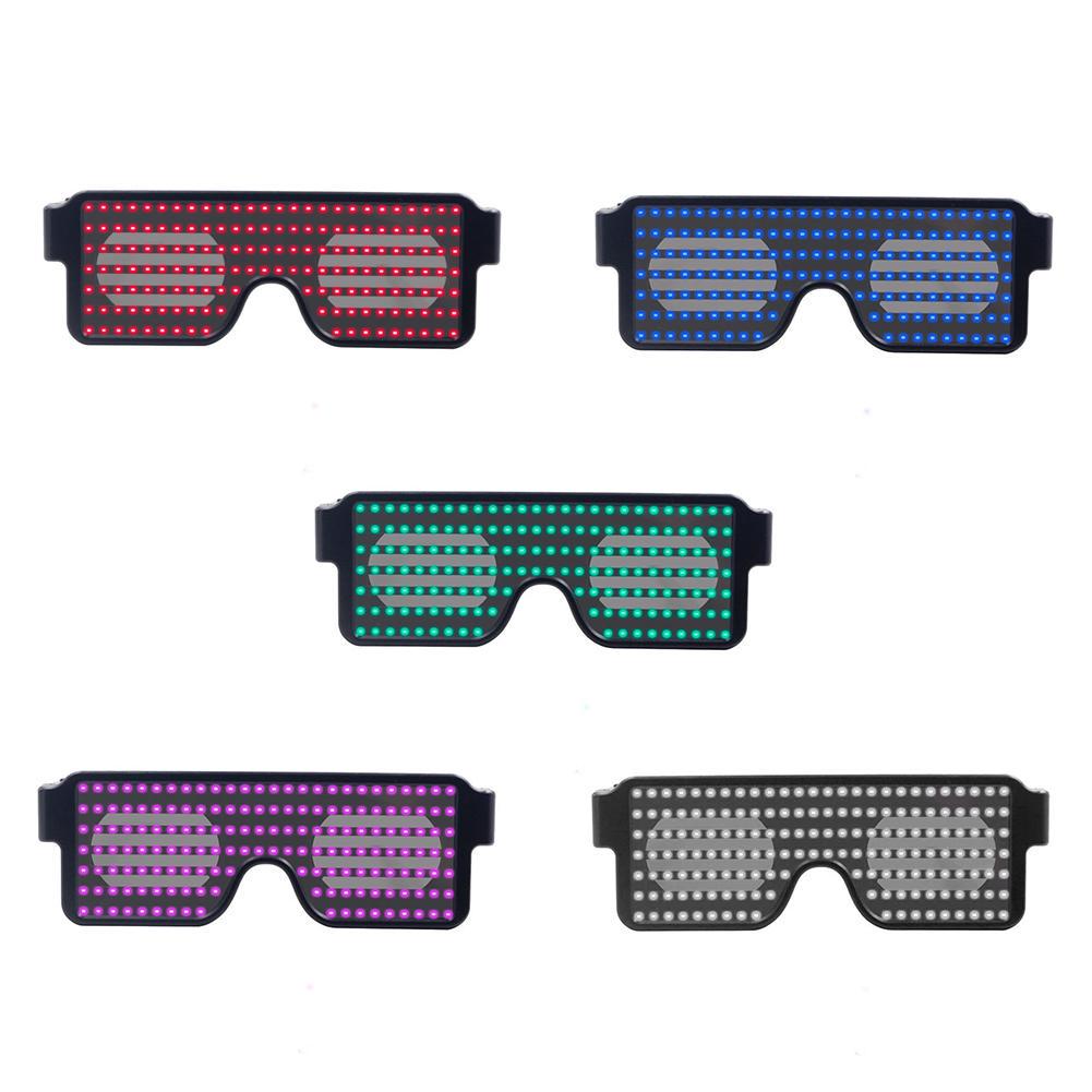 Buy Neon Flashing LED Light Up Shades Glasses Glowing Sunglasses ...
